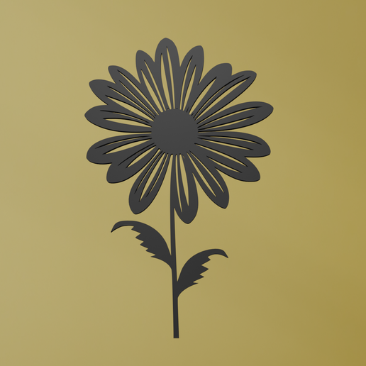🎨 Daisy Wall Art・ STL File for CNC machining - Laser cutting・Cults