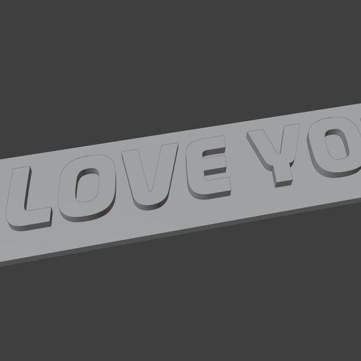 STL file 3D LOVE YOU Text Model ️‍🔥 ・3D printer design to download・Cults