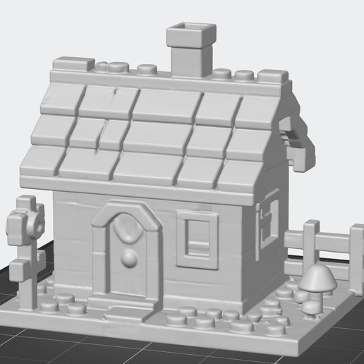 🏠 Country side house LEGO style・Free STL File for 3D printing・Cults