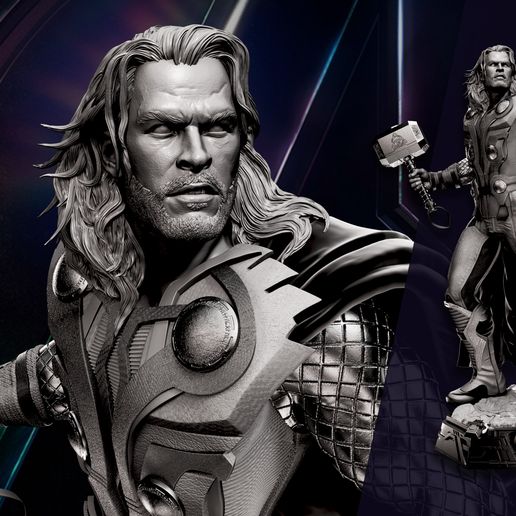 🦸 Wicked Marvel Thor (Avengers Diorama) Sculpture: Tested and ready for ...