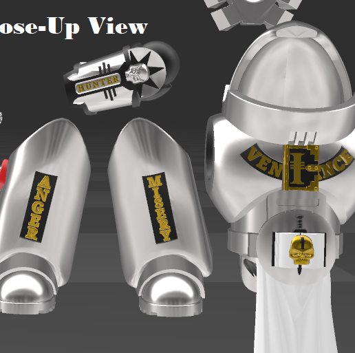 ⚔ Custom 1/18 Grey Knight Update (5.45 inches tall)・Free 3D File for ・Cults