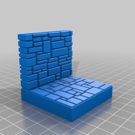 🧱 OpenForge Stone Brick Wall・Free 3D File for ・Cults