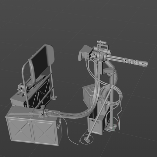 🔫 American M134 Minigun (Machine) machine gun digital model material-4 ...
