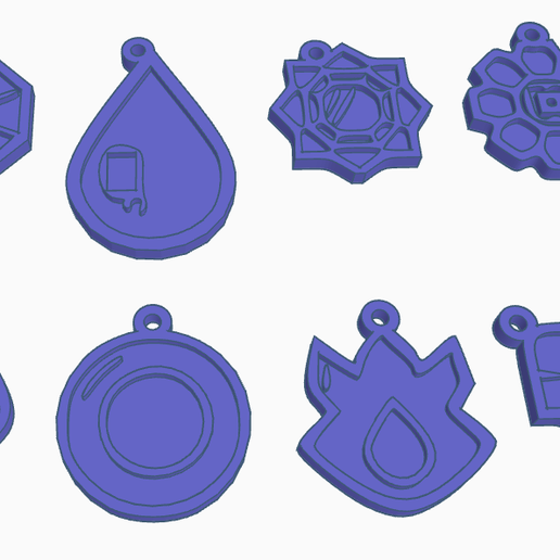 📛 Kanto Region Pokémon Gym Badge Keychains・ STL File for 3D printing・Cults