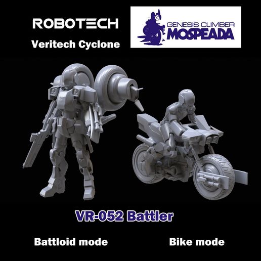 🌀 Robotech Veritech Cyclone Mospeda Printable・ 3D File for 3D printing ...
