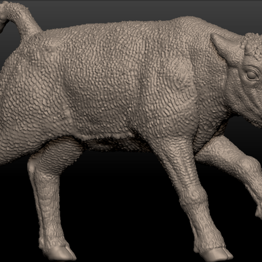 🐻 Short Faced Bear Chasing Bison Calf・ 3D File for 3D printing・Cults