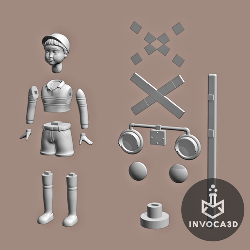 🦑 Cheol-Su Squid Game Boy Robot Doll AMS Multicolor | Young-Hee - Male ...