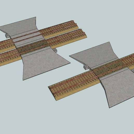 🏠 HO Scale Rail Crossing・Free STL File for ・Cults