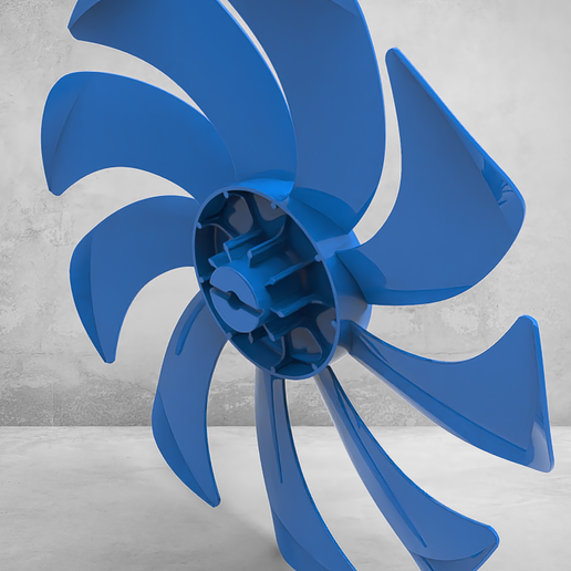 🏠 Fan Blade 9 Blades・ STL File for ・Cults