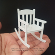 🪑 Miniature Rocking Chair | Miniature Furniture for 1:12 Dollhouse ...