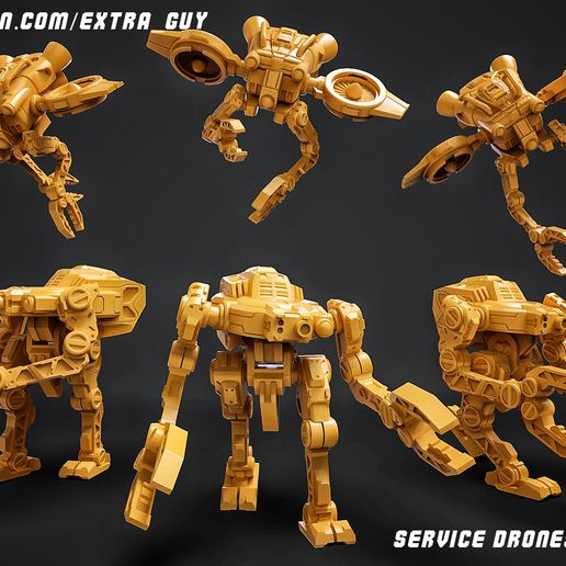 🤖 Extra_Guy Mech Bundle 3D Printable・ 3D File for ・Cults