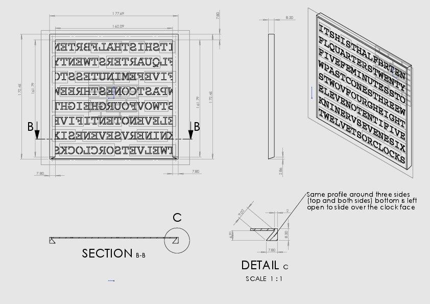 Скачать бесплатный файл STL Arduino Word Clock - 3D Printable • Проект ...