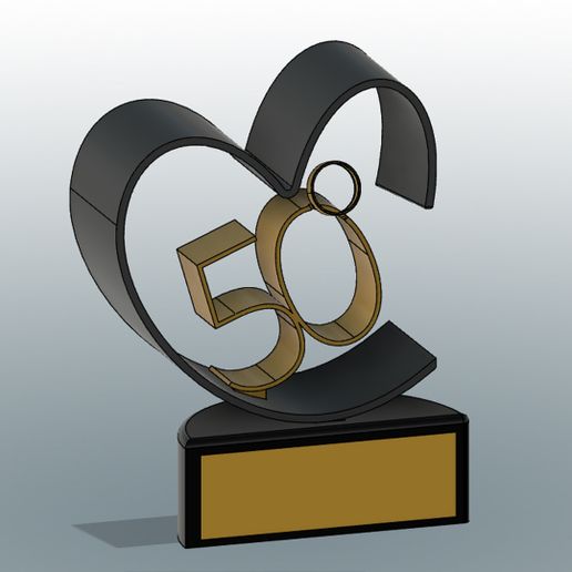 🏆 50TH ANNIVERSARY TROPHY・ STL File for 3D printing・Cults