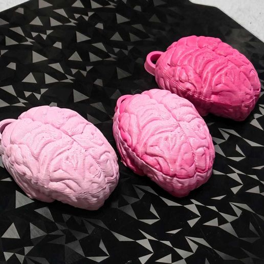 🧲 3D Magnetic Brain Keychain - Secret Compartment for Medications!・ STL ...