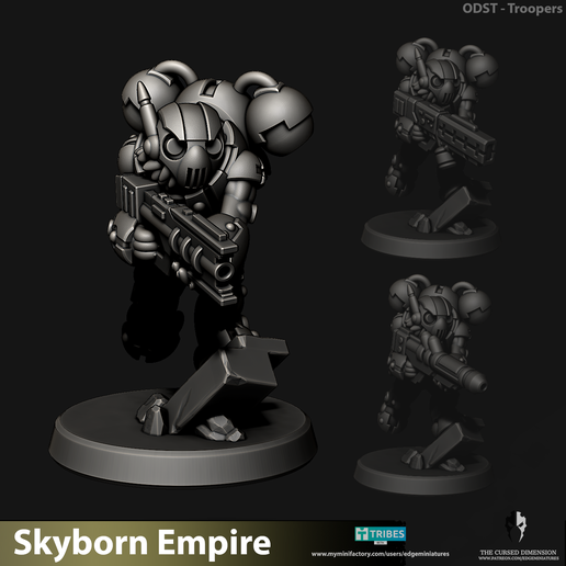 💧 Orbital Drop Skyborn Troops - Skyborn Empire - 28mm・ 3D File for 3D ...
