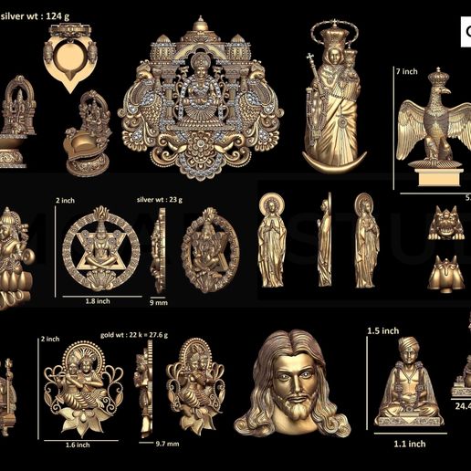 💯 100+ Indian God STL Files for 3D Printing – Lord Ganesha, Shiva ...