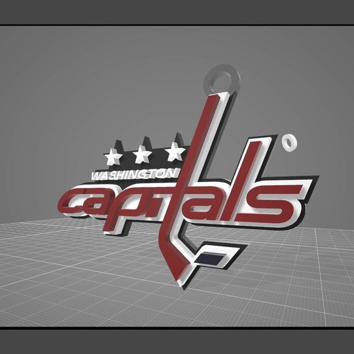 🛡️ NHL washington capitals keychan shield color printable・ 3D File for ...