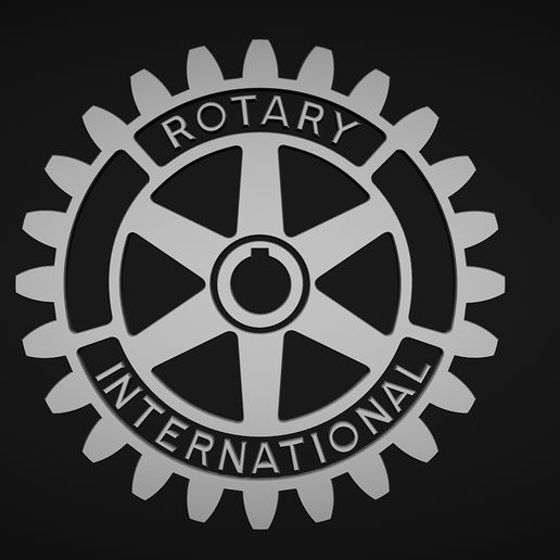⚙️ Modelo 3D del logotipo de Rotary International・Archivo STL para Impresión 3D y Mecanizado CNC ...