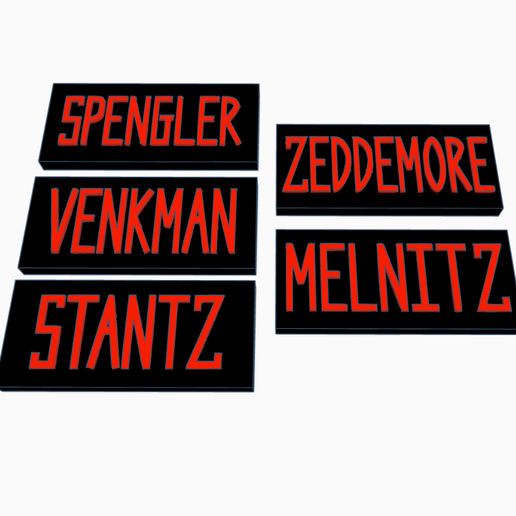 👾 GHOSTBUSTERS NAME PATCH Display by MANIACMANCAVE3D・ STL File for 3D ...