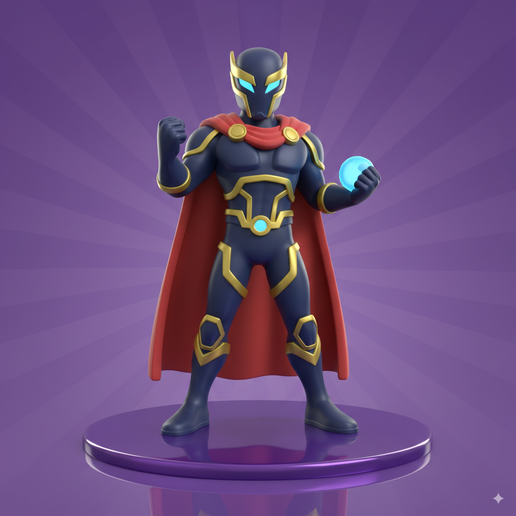 🎲 Single STL Valiant Sentinel STL - Dynamic Hero Miniature for Tabletop ...