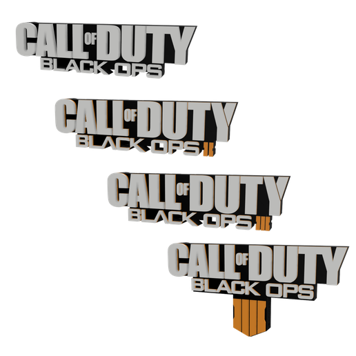 🤙 3D MULTICOLOR LOGO/SIGN - CALL OF DUTY: Black Ops ( I, II, III & IIII ...