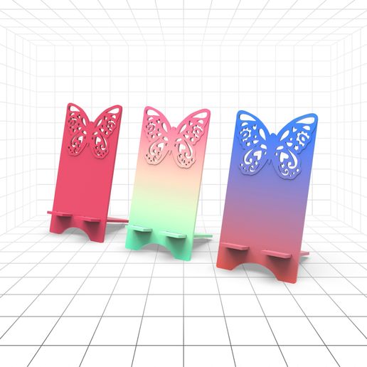 🦋 Butterfly Phone Stand STL File, Phone Stand 3D Printer File, Phone ...