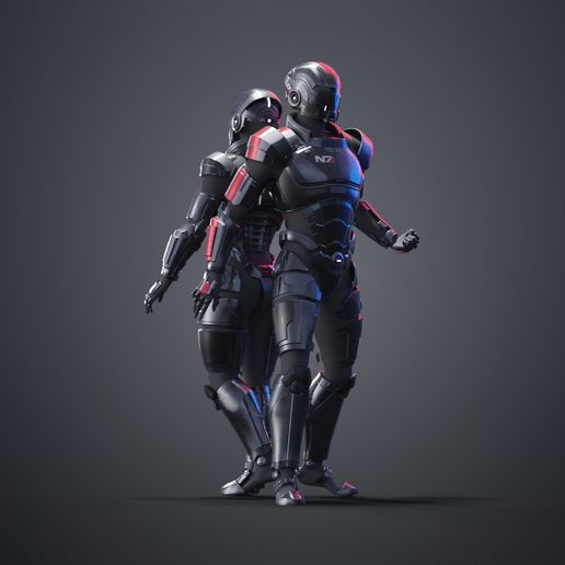 ♂️ Mass Effect Commander Shepard Cosplay N7 Armor Collection・ 3D File ...