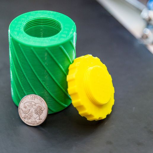 Free 3D file Container with Threaded Lid 📦 ・3D printing model to ...