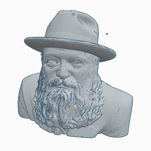 👤 The Lubavitcher Rebbe 3D Bust – Chabad Icon | Printable Jewish Rabbi ...