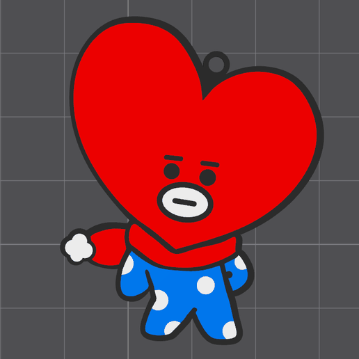 🎄 Christmas Tata BT21 Keychain/Keychain Christmas Tata・ 3MF File for 3D ...