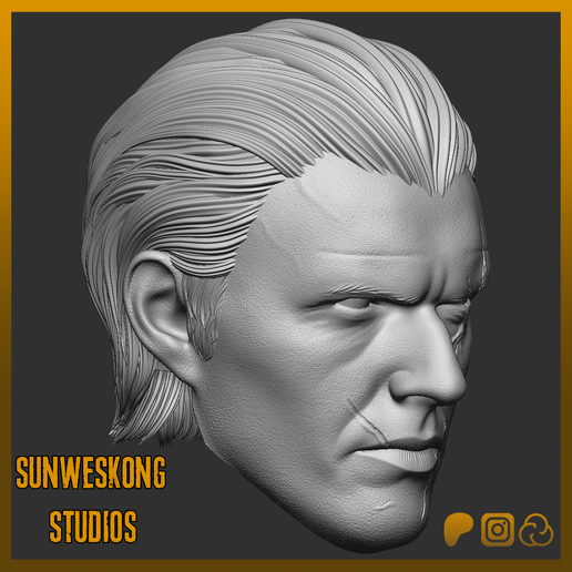 🦸 Residual Evil 4 Remake Jack Krauser Bundle Headsculpt Pack・ STL File ...