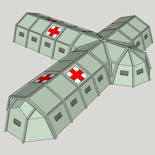 🪖 6mm Military Field Hospital・ 3D File for 3D printing・Cults