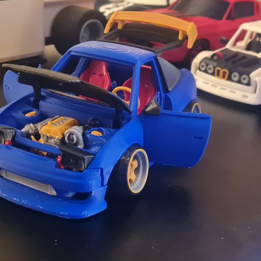 🚗 Nissan 200sx Tooned car model kit・3D Print with the Bambu Lab A1 ...