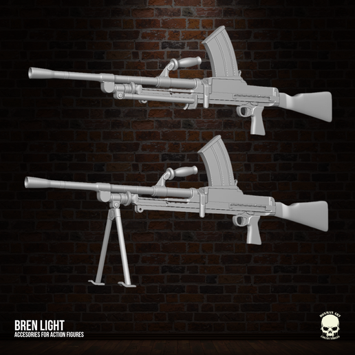 🔫 Bren Light Machine Gun 3D printables for action figures・ STL File for ...