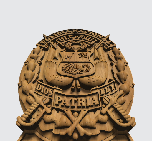 Archivo STL Escudo de la Policia del Peru 🇵🇪 ・Plan para descargar y ...