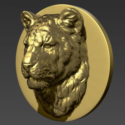 🎨 Lioness head・ STL File for ・Cults