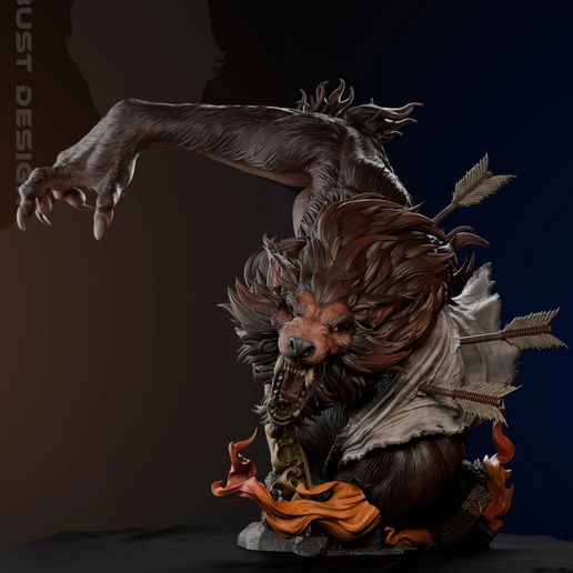werewolf bust
