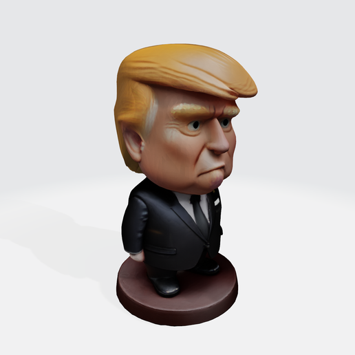 STL file Trump Chibi style 🇺🇸 ・3D print model to download・Cults