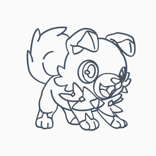 🍪 Rockruff Cookie Cutter Pokemon Anime Chibi・ STL File for ・Cults