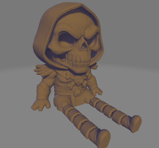 👾 Chibi Sitting Buddy Esqueletor・ STL File for 3D printing・Cults