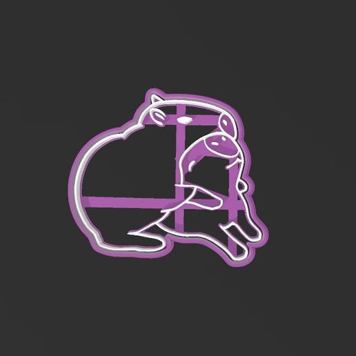 STL file Valentine's Day, Capybaras in love, cookie cutter ️‍🔥 ・3D ...
