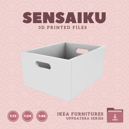 📦 Miniature Replica 01. UPPDATERA Storage Box for Miniature Dollhouse ...