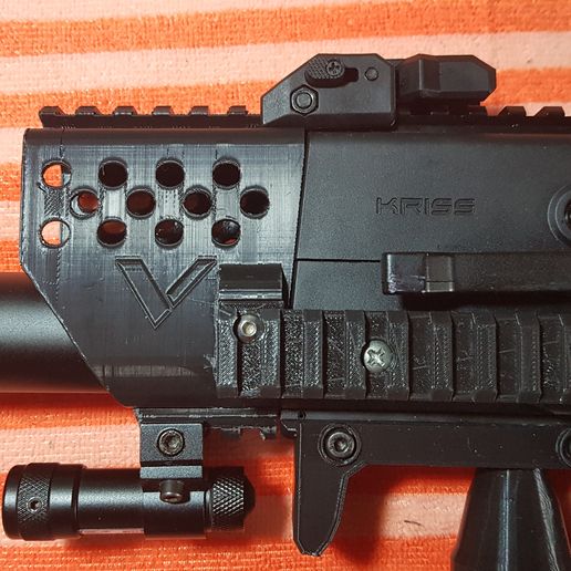 🔫 Kriss Vector Handguard with side rails・ STL File for ・Cults