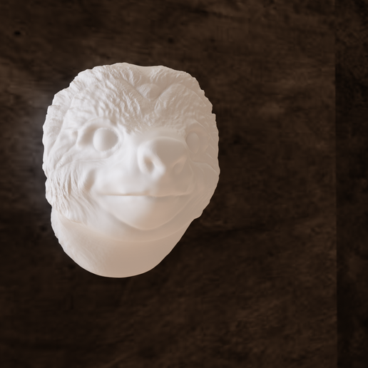 STL file sloth head wall mount stl 🦥 ・3D printing design to download・Cults