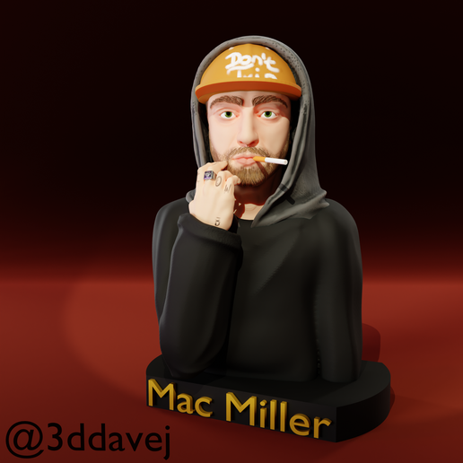 👾 mac miller v2・Бесплатный STL для 3D-печать・Cults