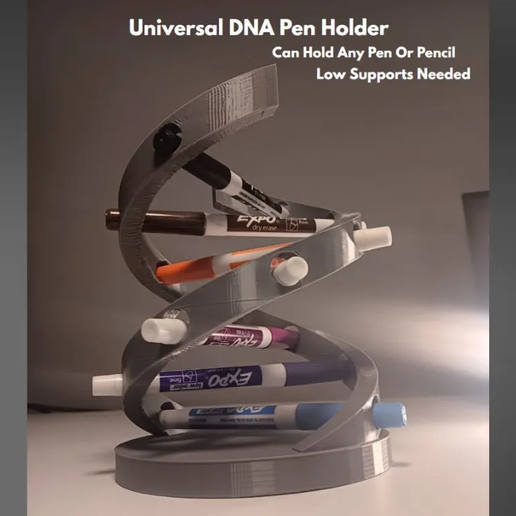 🧬 Universal DNA Pen Holder・ 3MF File for 3D printing・Cults