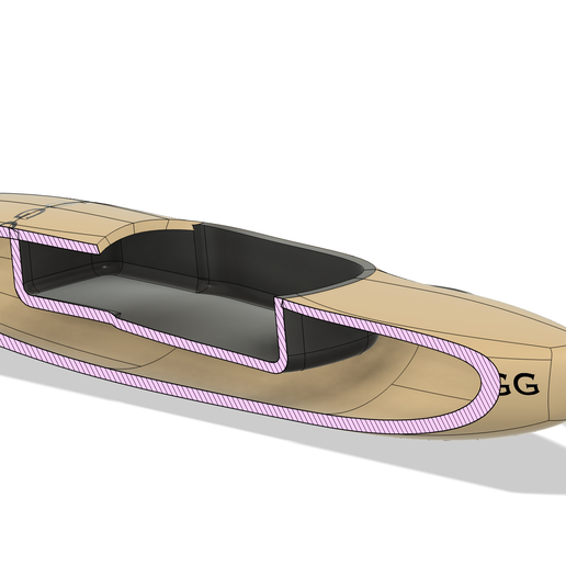 STL file Kayak version 2 with paddels 250 mm 🛶 ・3D printable design to ...