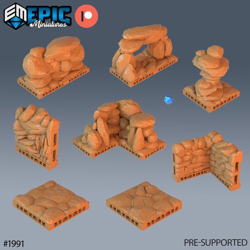🪨 Modular Rock Walls ‧ DnD Miniature ‧ Tabletop Miniatures ‧ Gaming ...