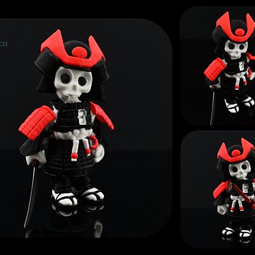 3D file Articulated Bone Samurai by Cobotech, Skelly Samurai, Skeleton ...