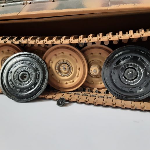 🐅 Tiger 1: late phase metal wheel for ball bearing・ STL File for ・Cults